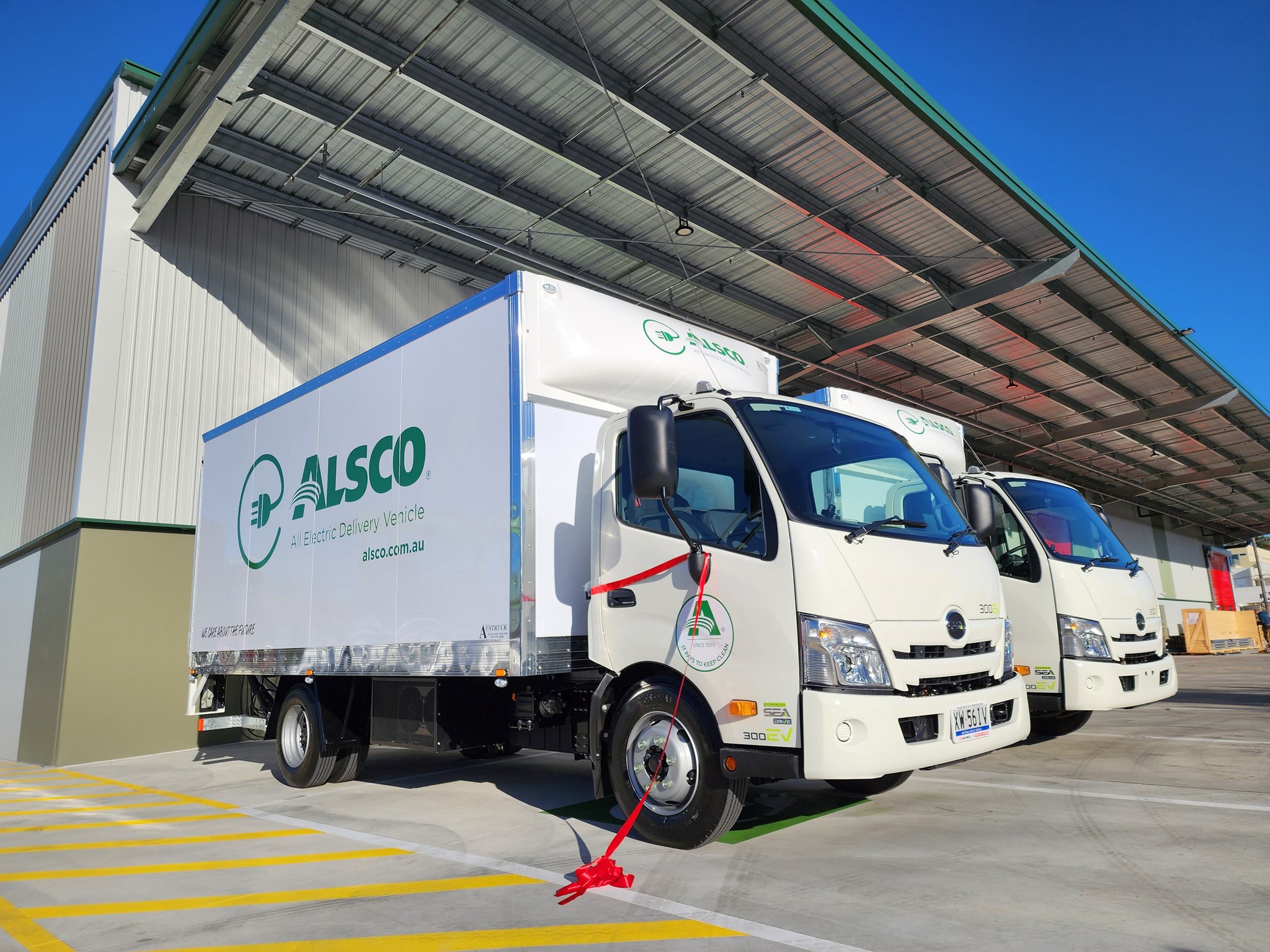 Alsco Australia celebrates arrival of new SEA Electric trucks