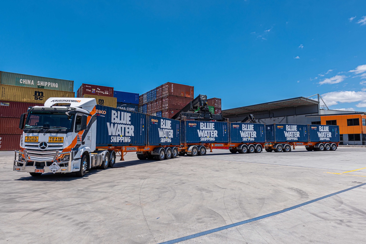 Arrow Transport completes historic A-triple road train port trial