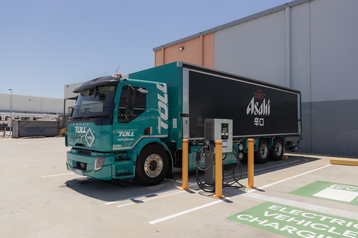 Toll Group and Asahi welcome new Perth electric truck fleet